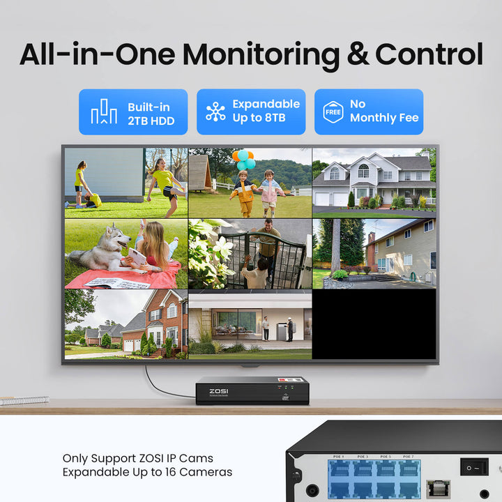 C180 4K PoE Cameras + 16CH 4K PoE NVR (Hard Drive & Ethernet Cables No ...